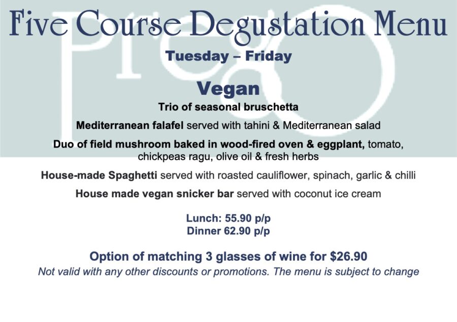 Degustation menu